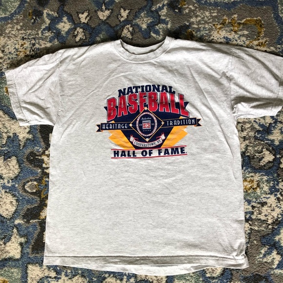 Vintage | Shirts | Vintage 998 Cooperstown Baseball Hof Shirt | Poshmark